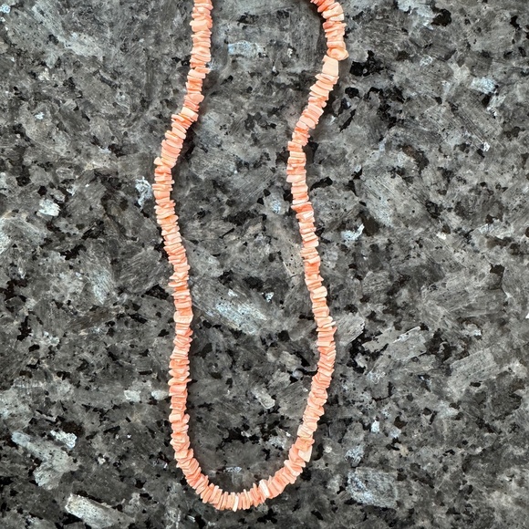 Jewelry | Vintage Puka Shell Necklace 15 Inch Warm Pink Pastel Barrel ...